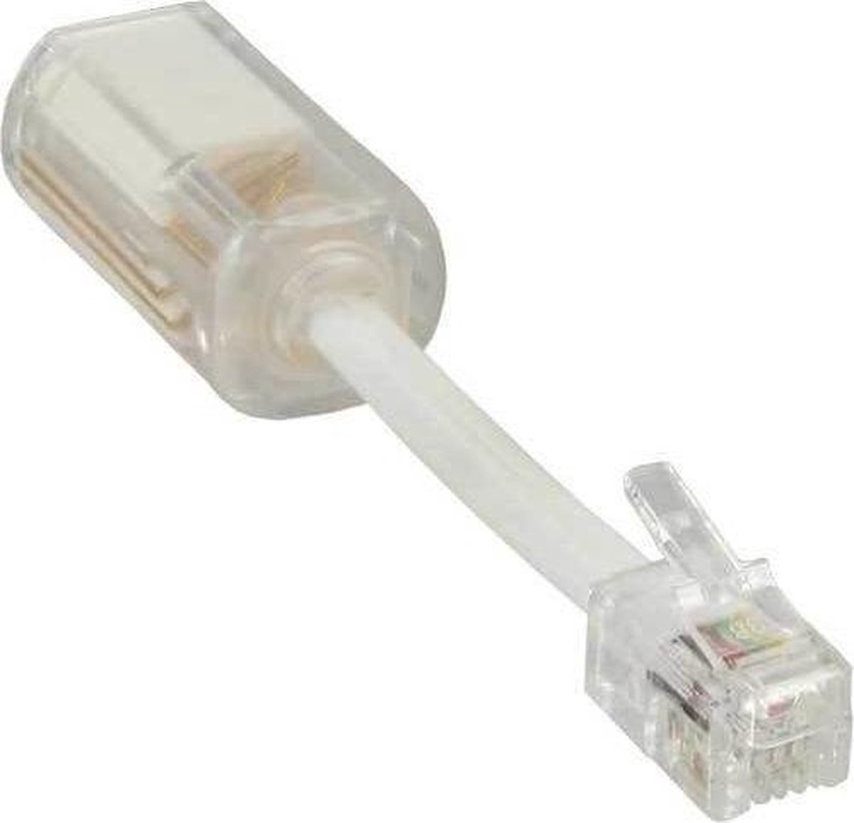 Telefoonkabel RJ10 verloop met twist stop Wit | bol.com