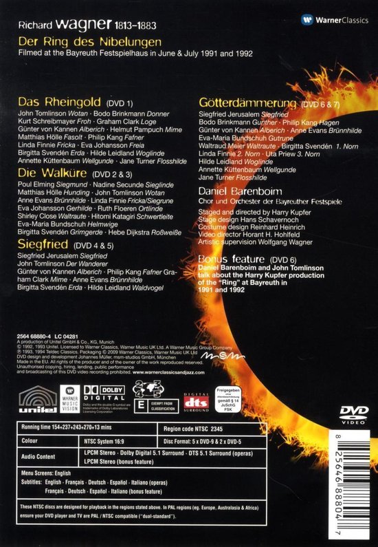 Wagner : Der Ring Des Nibelung, Daniel Barenboim - Wagner Oper | Muziek | bol.com