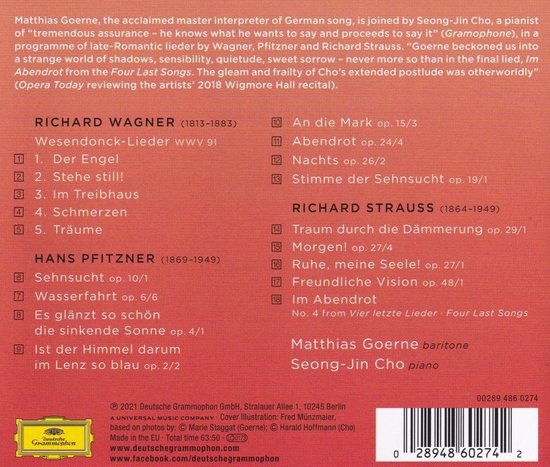 Seong-Jin Cho, Matthias Goerne - Im Abendrot: Songs By Wagner, Pfitzner ...