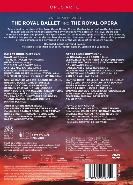 Royal Opera House - An Evening With Royal Ballet & Oper (2 DVD ...