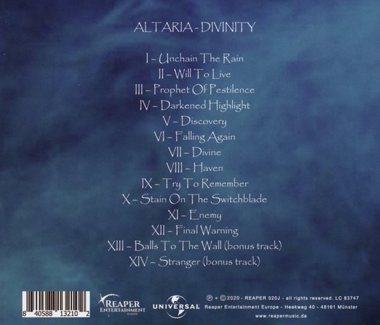 Altari - Divinity (CD) (Remastered), Altaria | Muziek | bol