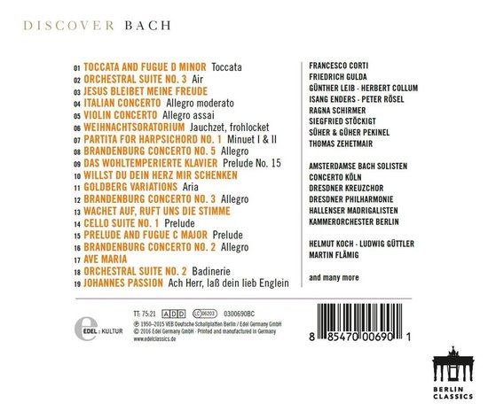 Various Artists - Discover Bach (CD), various artists | CD (album ...