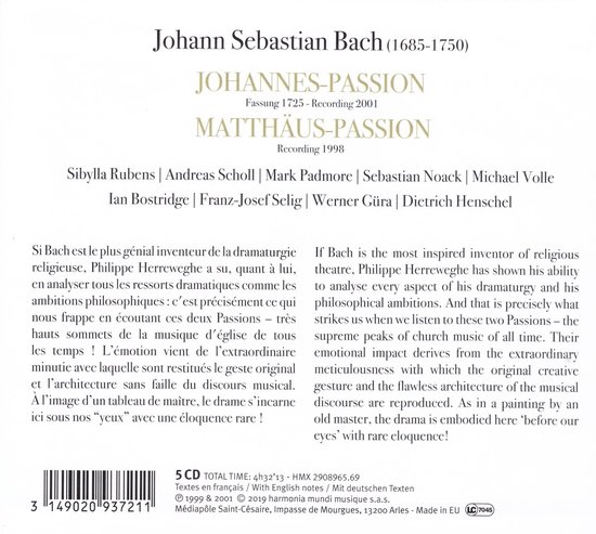 Collegium Vocale, Philippe Herreweghe - J.S. Bach: Johannes-Passion, Matthäus-Passion... | bol