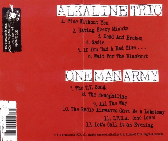 Alkaline Trio & One Man Army - Byo Split Series #5 (CD), Alkaline Trio & One Man Army... | bol