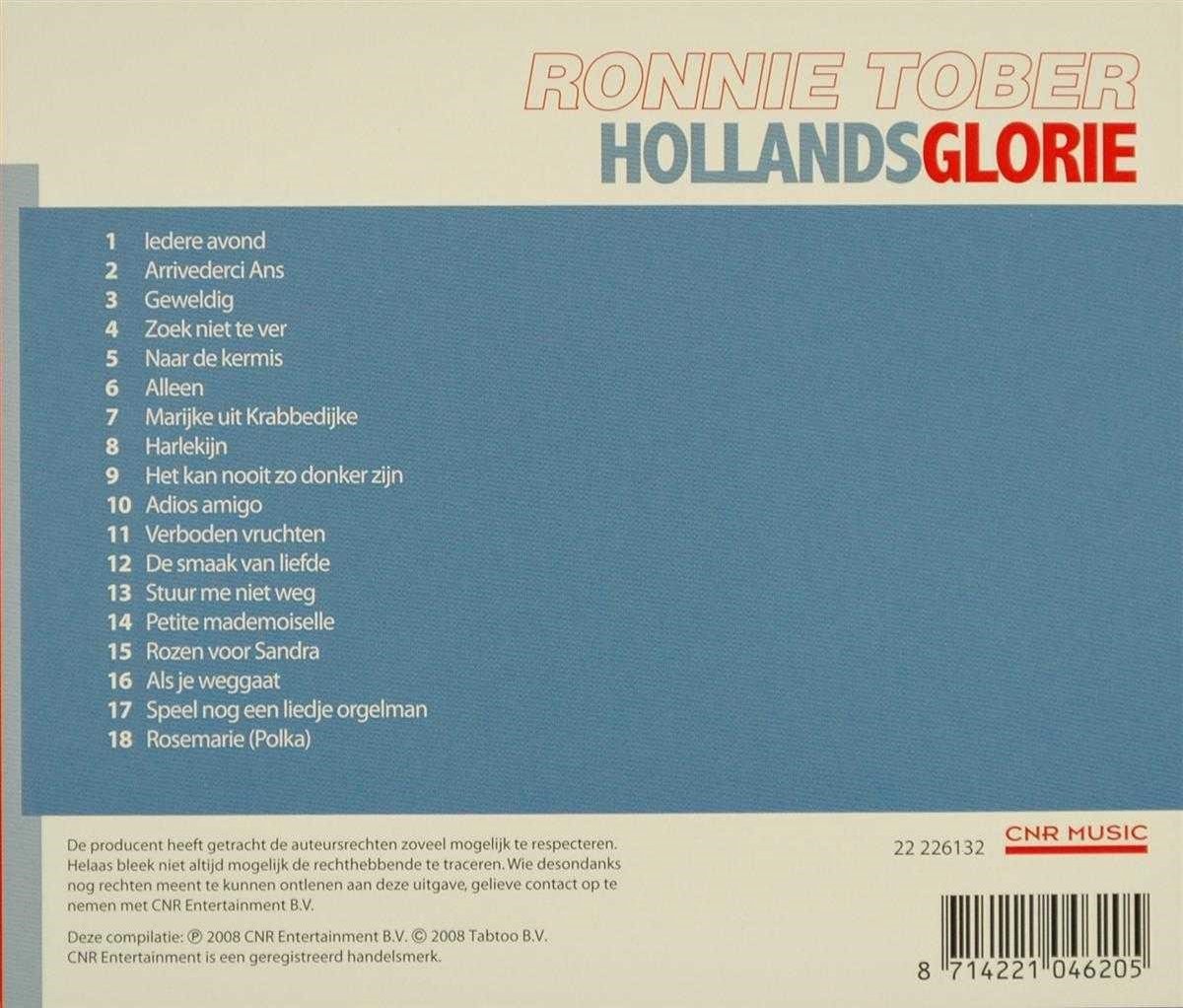 Ronnie Tober - Hollands Glorie (CD), Ronnie Tober | CD (album) | Muziek ...
