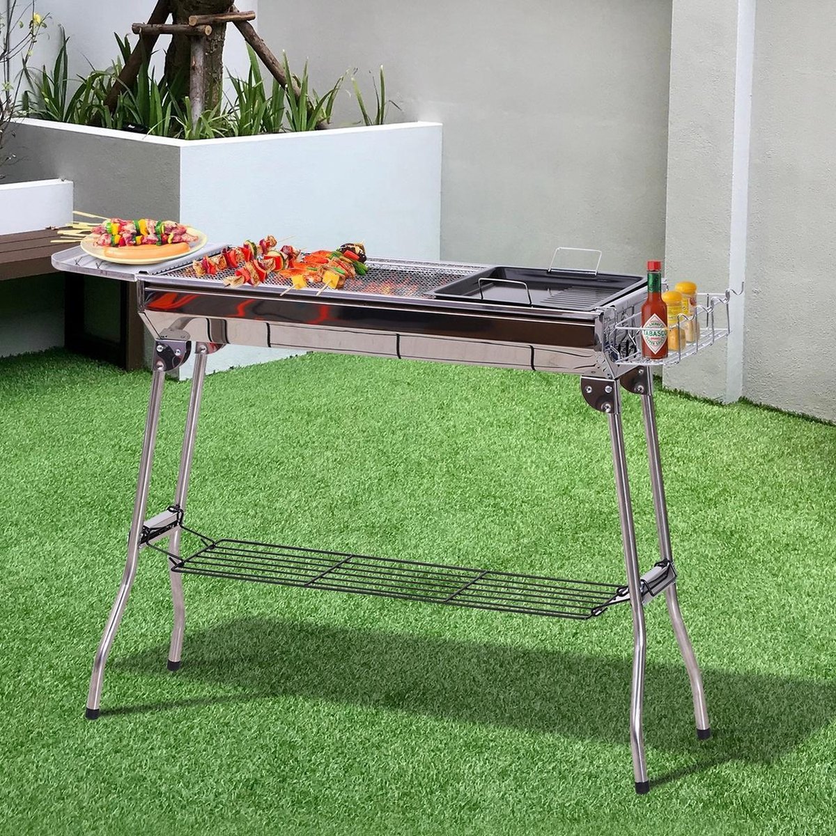 BBQ - Barbecue - Grill - Houtskool - Inklapbaar - Saté BBQ - Met ...