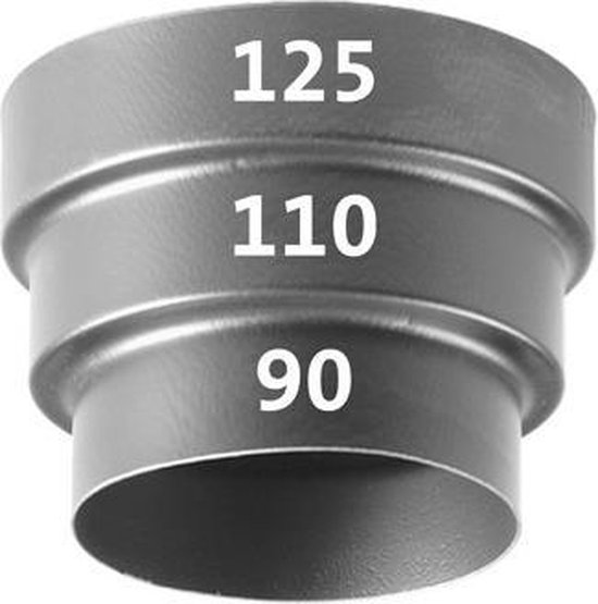 Ubbink verloopstuk meervoudig kunststof Ø90-110-125mm zwart 169660 | bol