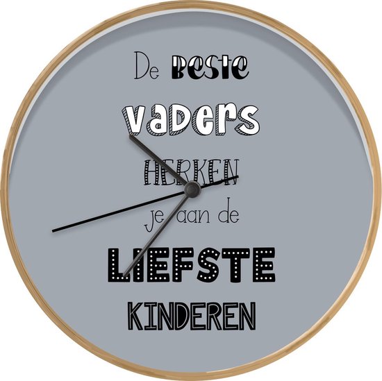Klok - Ø 30 cm - Quotes - De beste vaders - Spreuken - Vaderdag ...