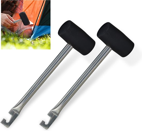 Relaxdays hamer met haringtrekker - 240 g - rubber - ijzer - voor ...