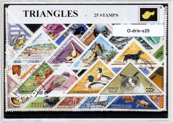 Driehoeken – Luxe postzegel pakket (A6 formaat) : collectie van 25 ...