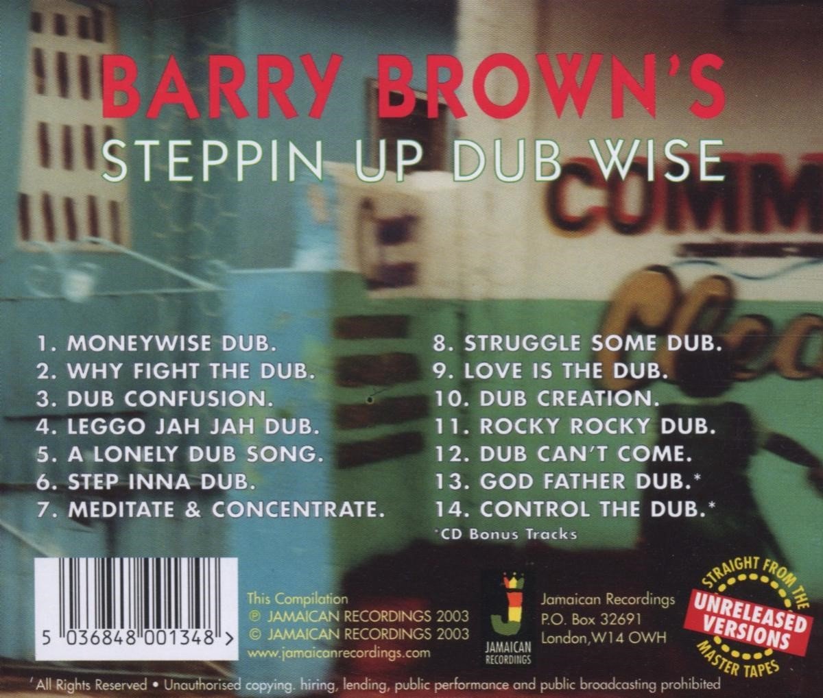 Barry Brown - Steppin' Up Dubwise (CD), Barry Brown | CD (album ...