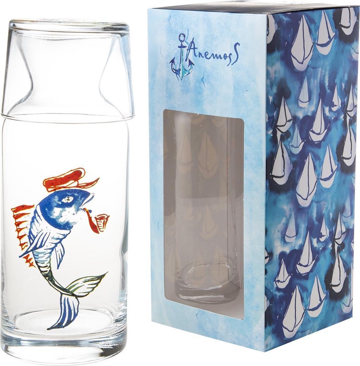 BiggDesign Anemoss Micho Vis , Karaf , Water Fles , Limited Edition ...