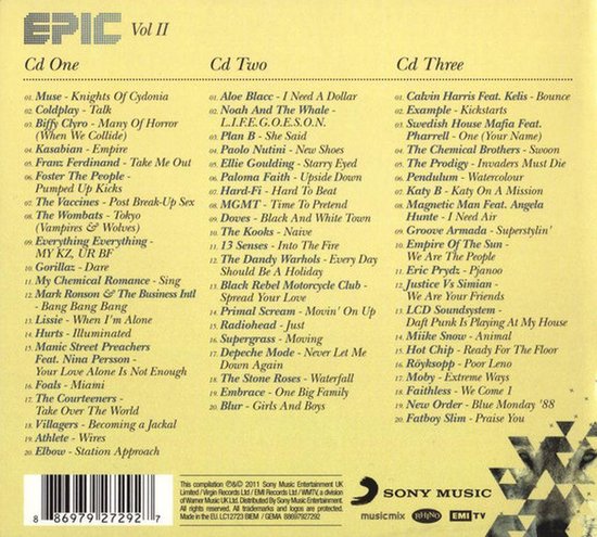 Epic, Vol. 2, various artists | CD (album) | Muziek | bol