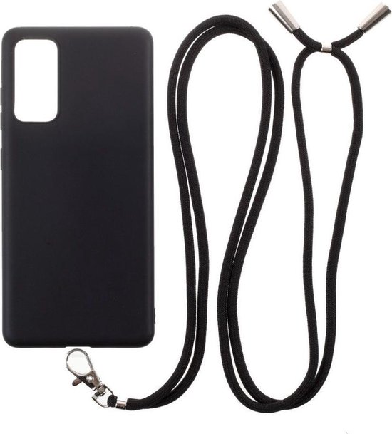 Cazy Soft TPU hoesje met koord voor Samsung Galaxy S20 FE - Zwart | bol.com