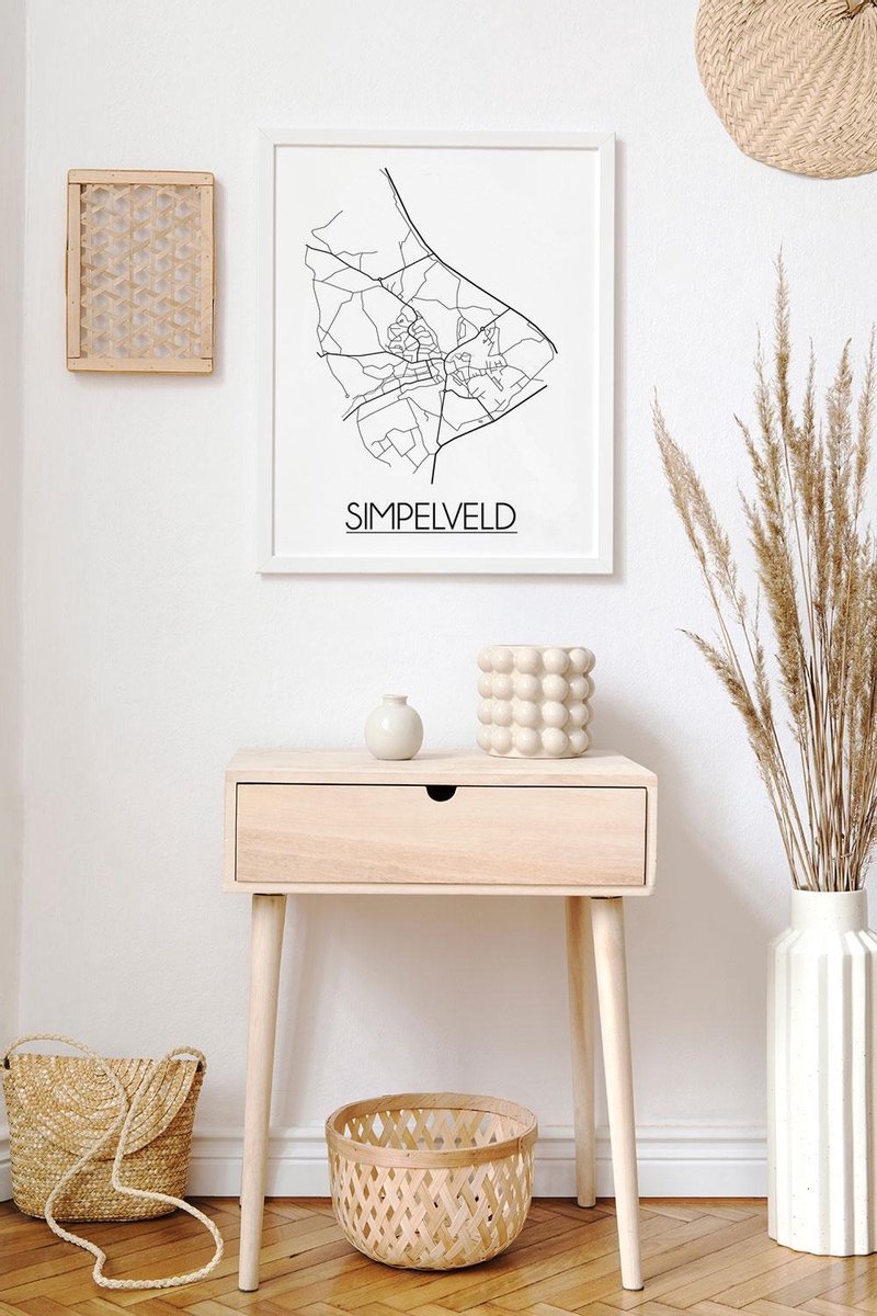 Simpelveld Plattegrond poster A4 (21x29,7cm) - DesignClaud | bol.com