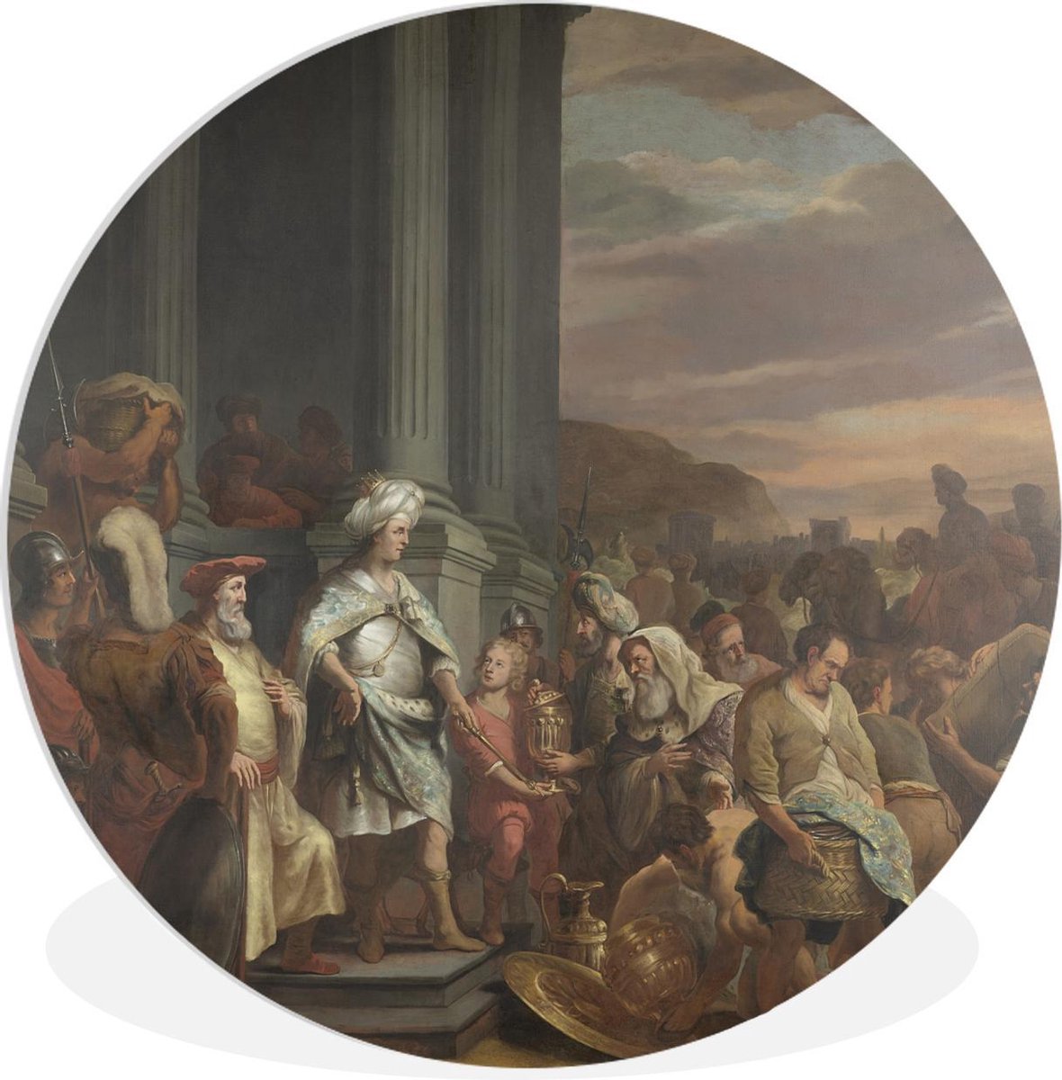 Le roi Cyrus remet le trésor du temple de Jérusalem - Peinture de ...