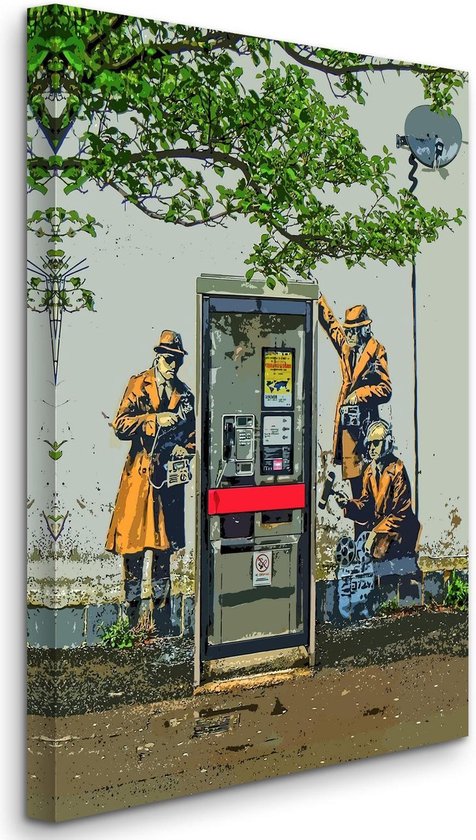 BANKSY Spy Booth Canvas Print | bol.com