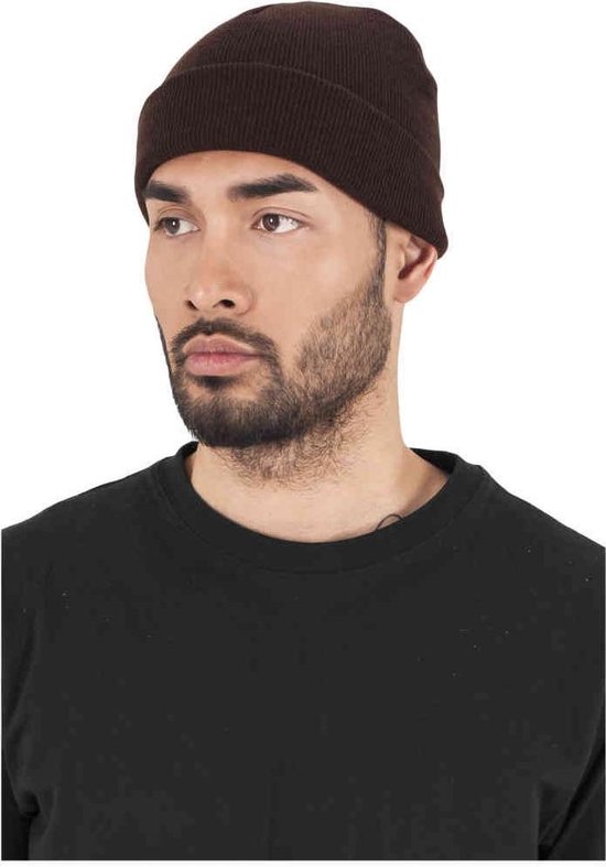 Flexfit - Heavyweight Beanie brown one size Beanie Muts - Bruin | bol