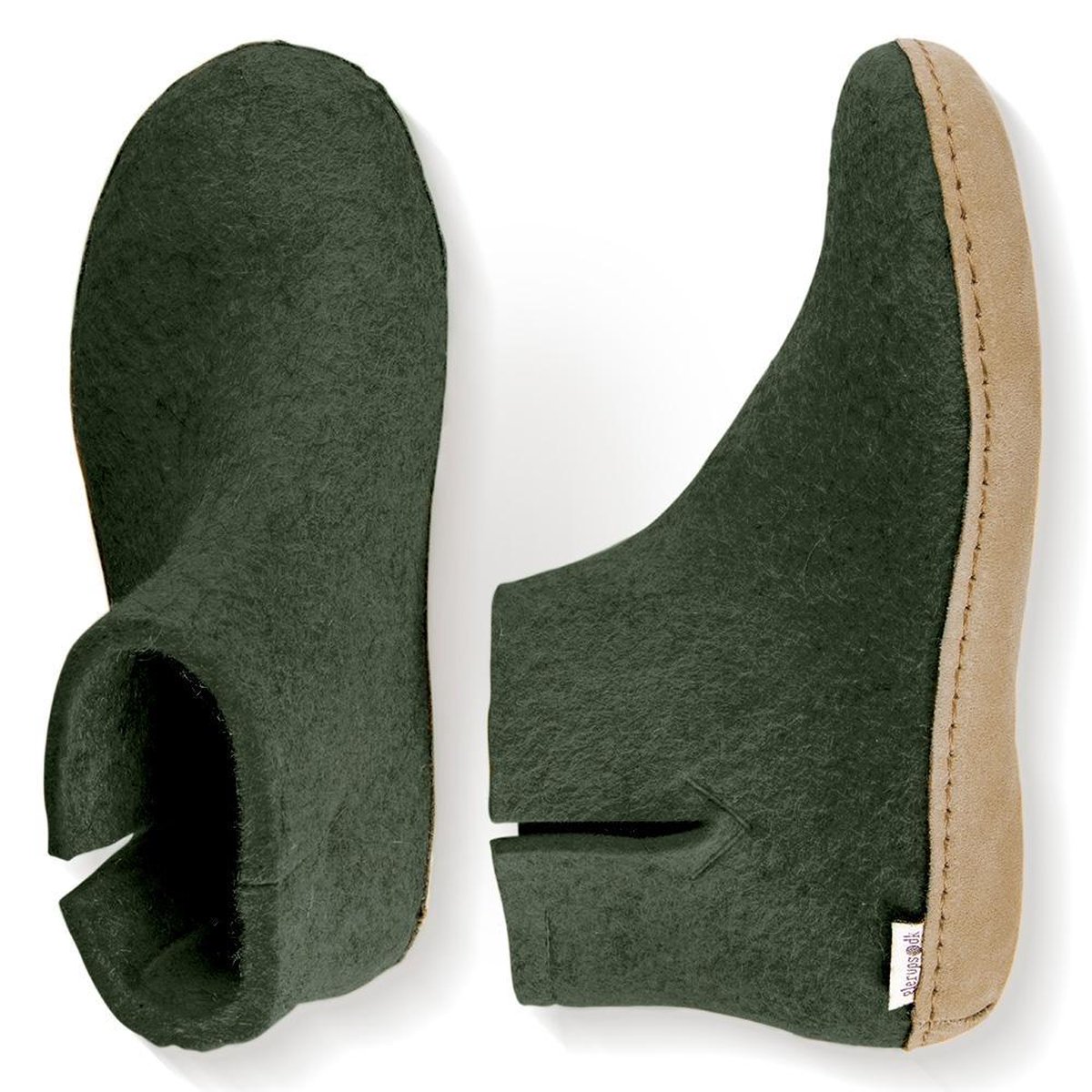 Glerups Laars met leren zool-Groen-47 | bol.com