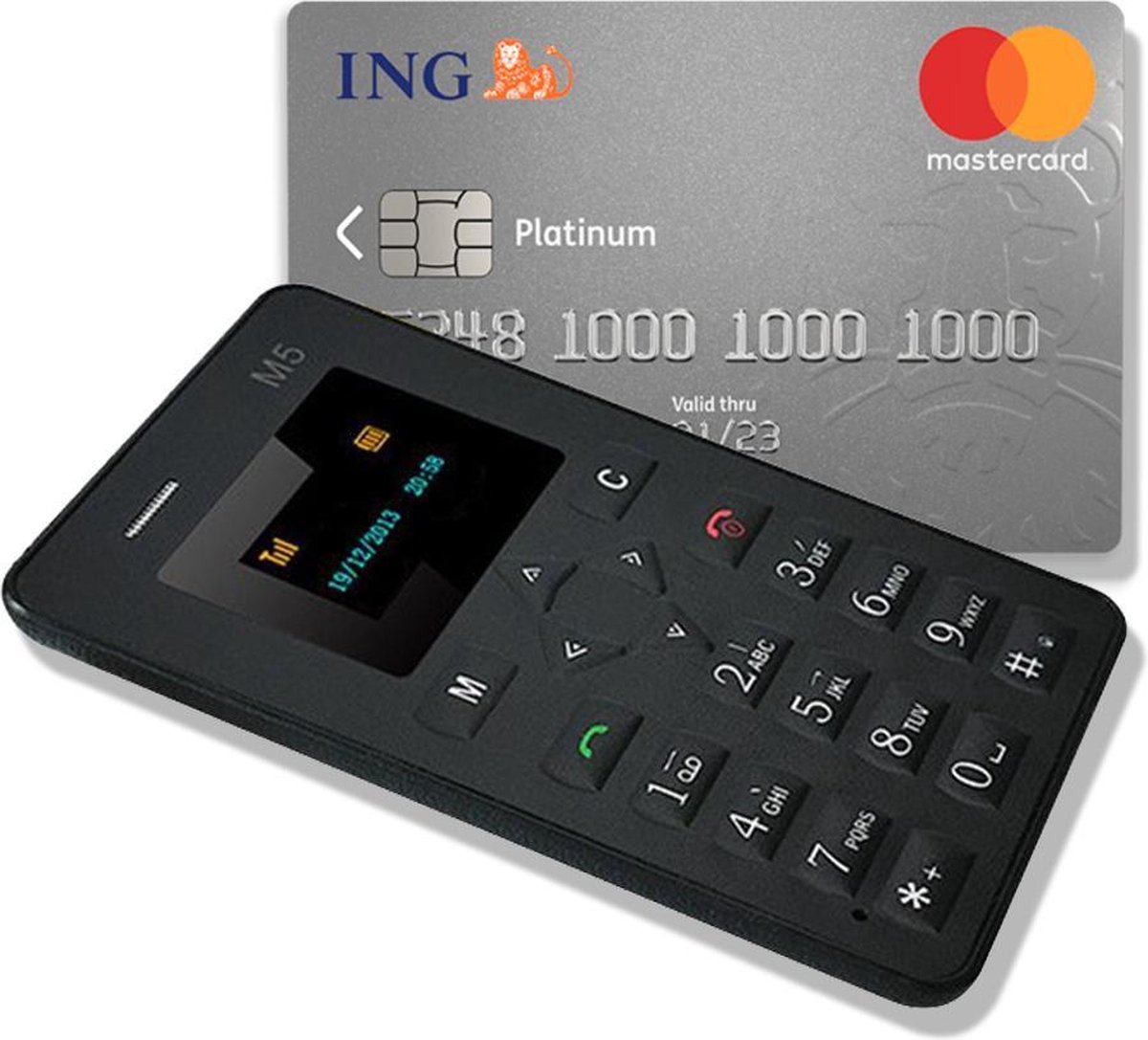 mini mobiele telefoon - kleiner dan een creditcard | bol.com