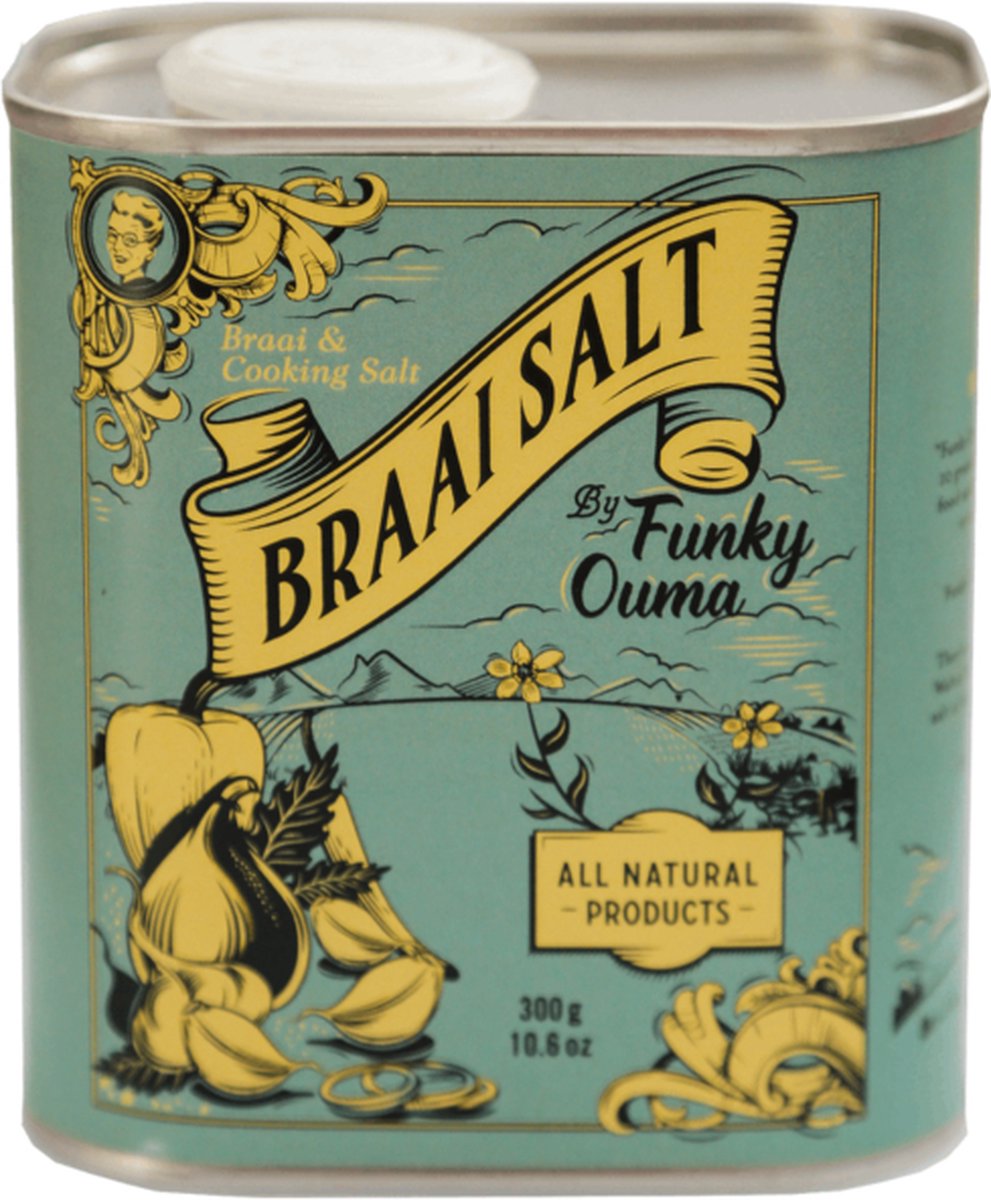 Funky Ouma - Braai Salt - Tin 300g | bol.com