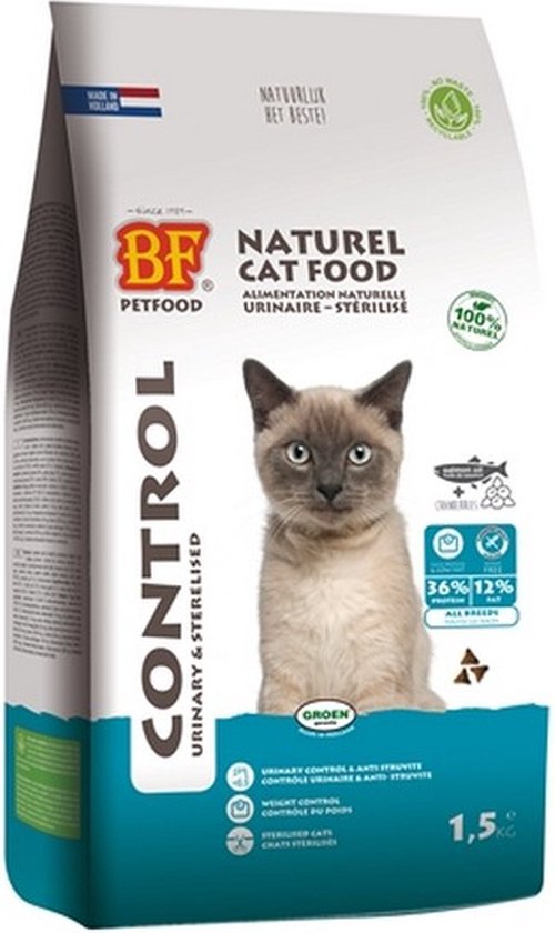 Biofood cat control urinary & sterilised kattenvoer 1,5 kg | bol