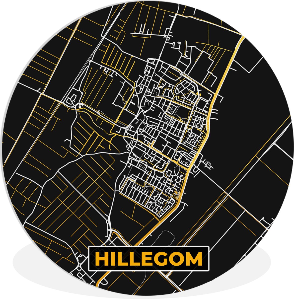 Wall Circle - Wall Circle Indoor - Map - Hillegom - Goud - City Map ...