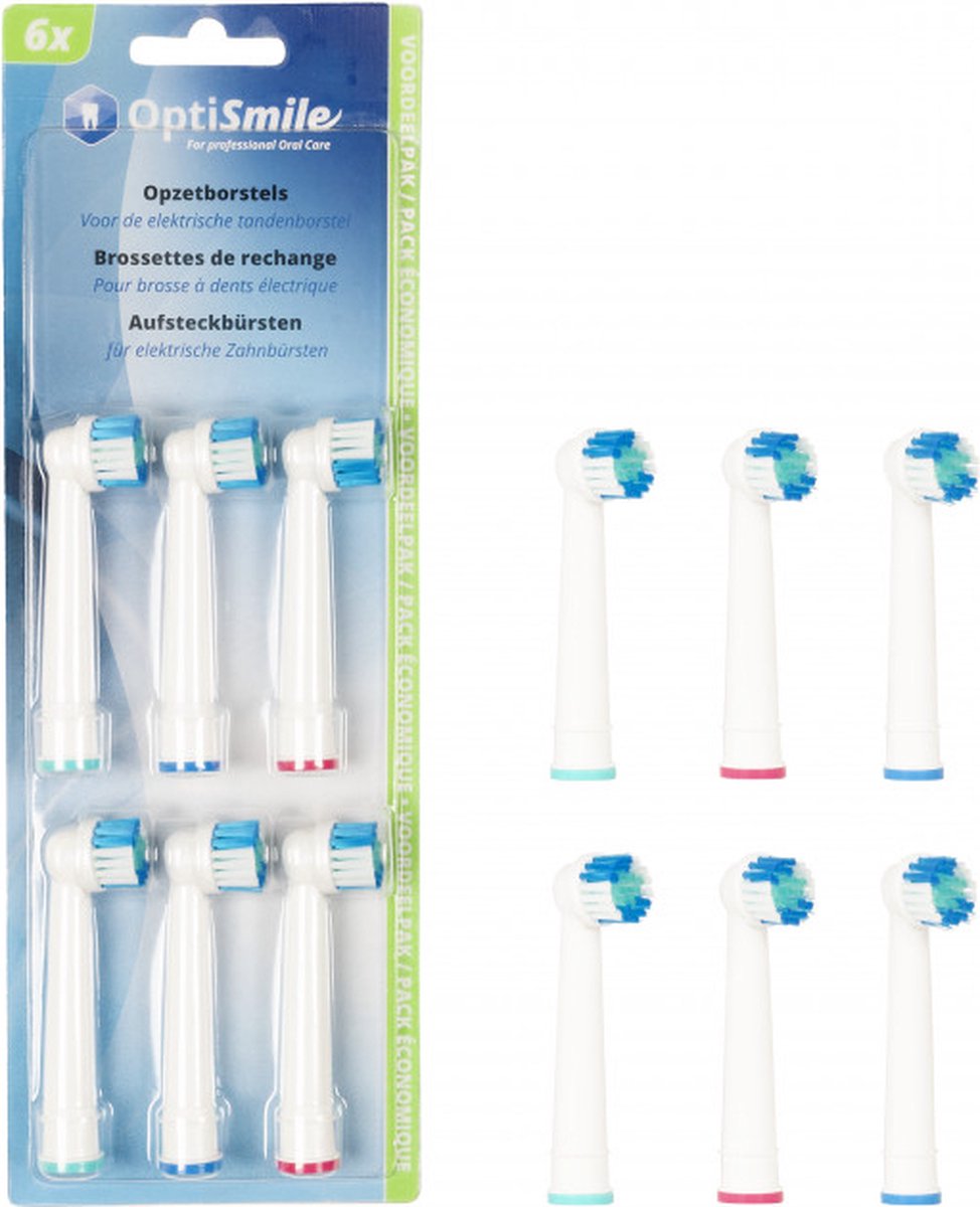 Optismile - Opzetborstels voor Oral-B - 6-Pack | bol.com