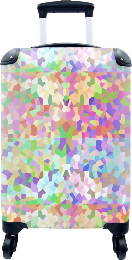 Koffer - Pixel - Regenboog - Patronen - Past binnen 55x40x20 cm en ...