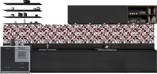 Keuken achterwand behang - Waterafstotend - Cijfers - Abstract ...