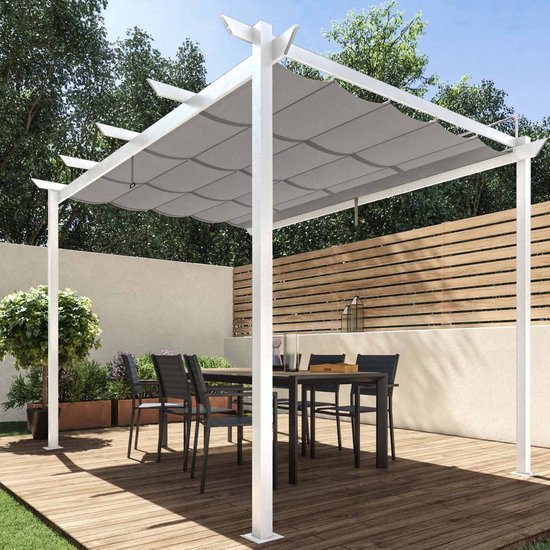 NATERIAL - Pergola OMEGA - 285x400 cm - Store modulable - 11,3 m² ...