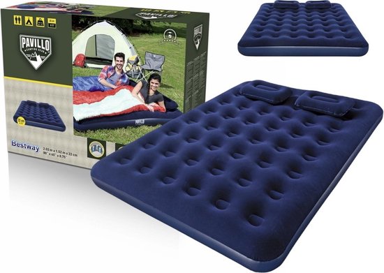 Bestway - luchtbed - 2 persoons - 203x152x22 cm - met handpomp | bol.com