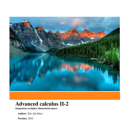 Advanced calculus II-2 (ebook), Jyh Haur Teh | 1230005484218 | Boeken ...