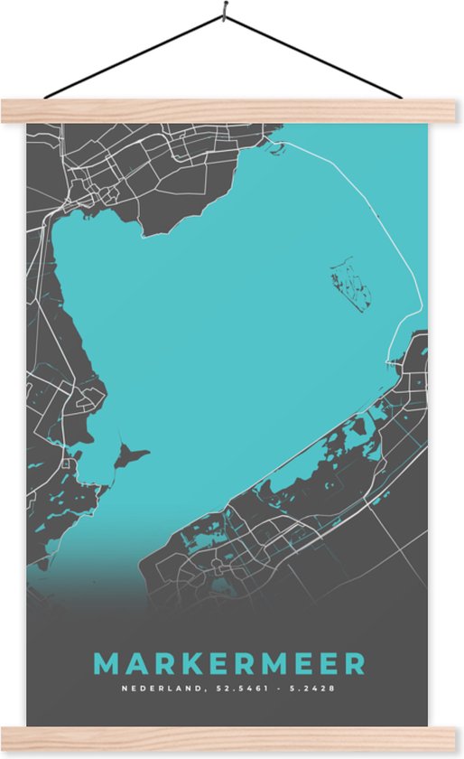Posterhanger incl. Poster - Schoolplaat - Stadskaart - Markermeer ...