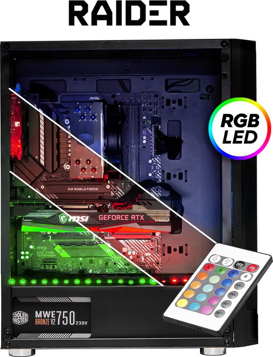 RAIDER RGB LED Strip Verlichting PRO - Voor PC behuizing - Magnetisch ...