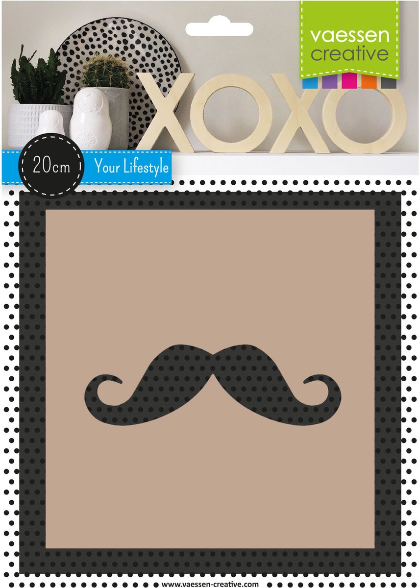 Vaessen Creative Houten symbool - 20x2cm - Snor | bol.com