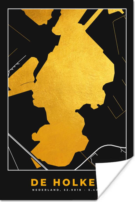 Poster Kaart - Plattegrond - Stadskaart - Nederland - De Holken ...