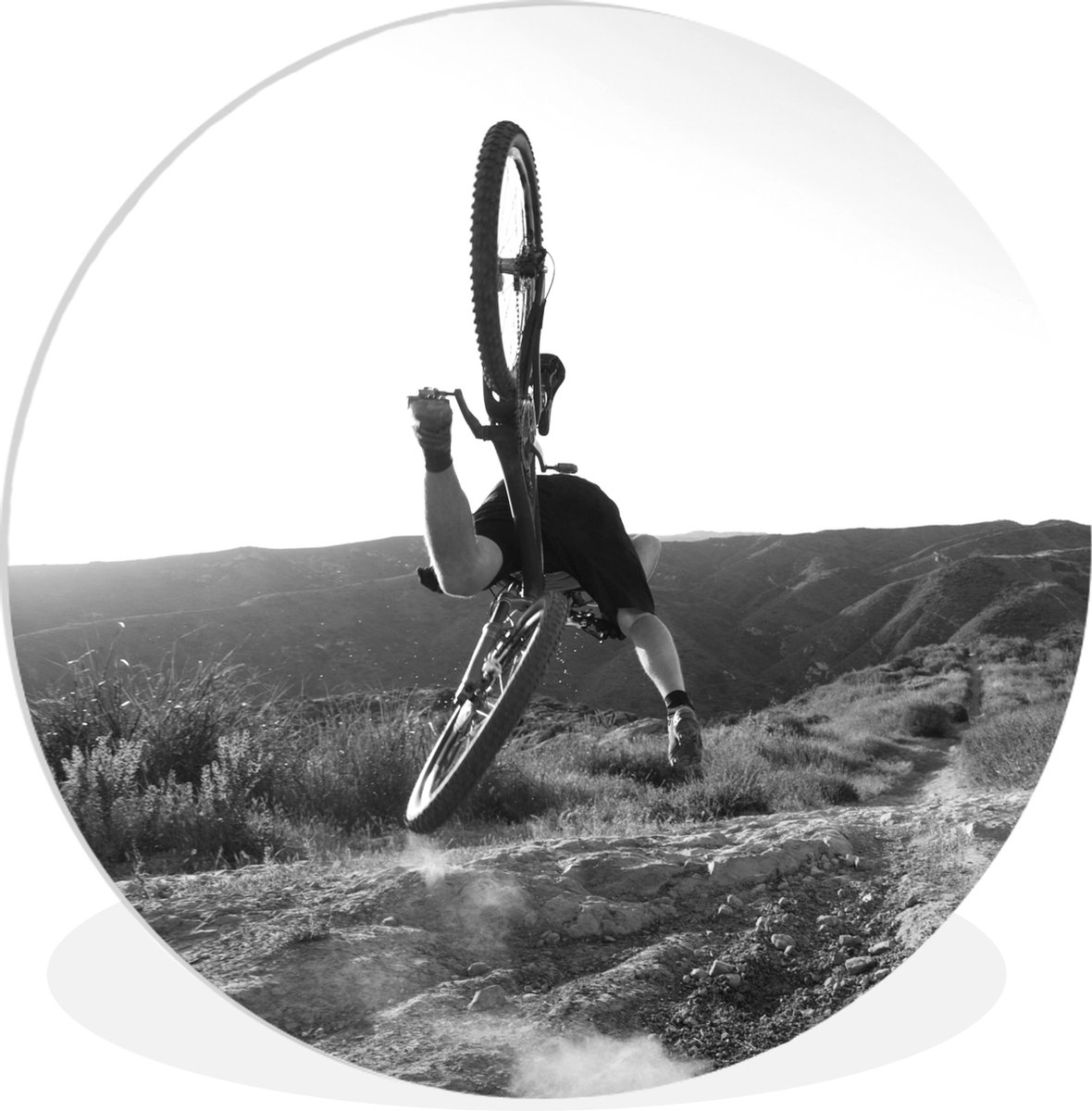 Wall Circle - Wall Circle Inside - Personne tombe du VTT - noir et ...