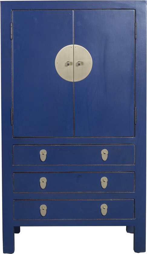 Fine Asianliving Chinese Kast Midnight Blauw B63xD38xH110cm Chinese ...