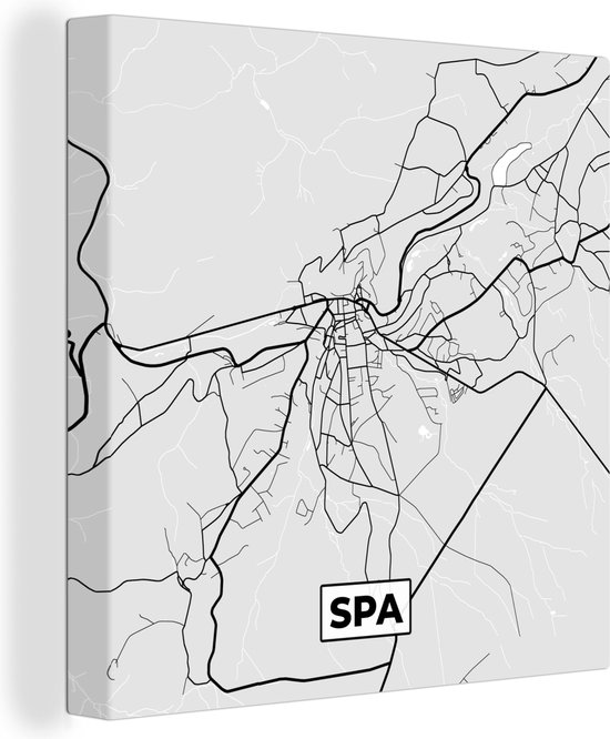 Tableau Tableau België – Spa – Plan de Ville – Carte – Wit – Carte ...