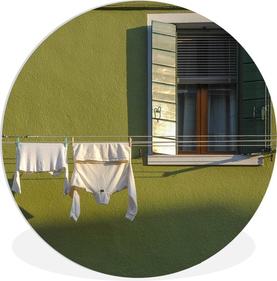 Wall Circle - Wall Circle Indoor - Volets verts avec corde à linge au ...