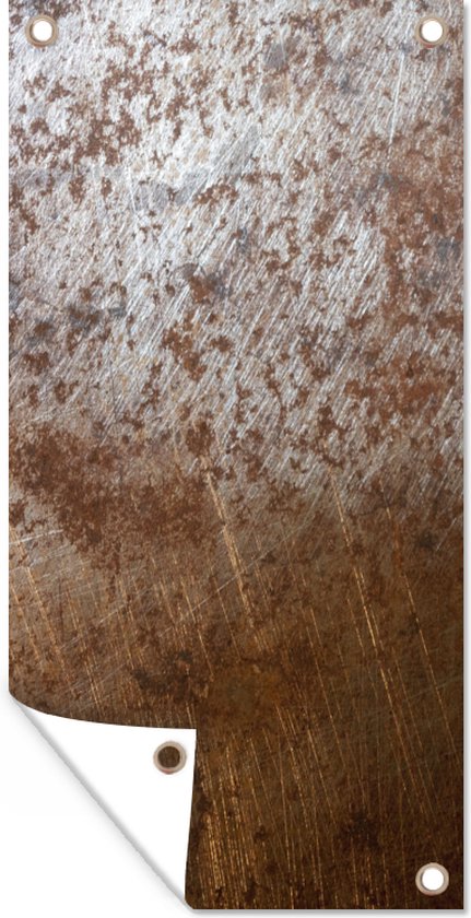 Schuttingposter Krassen - Roest - IJzer - 100x200 cm - Tuindoek | bol.com