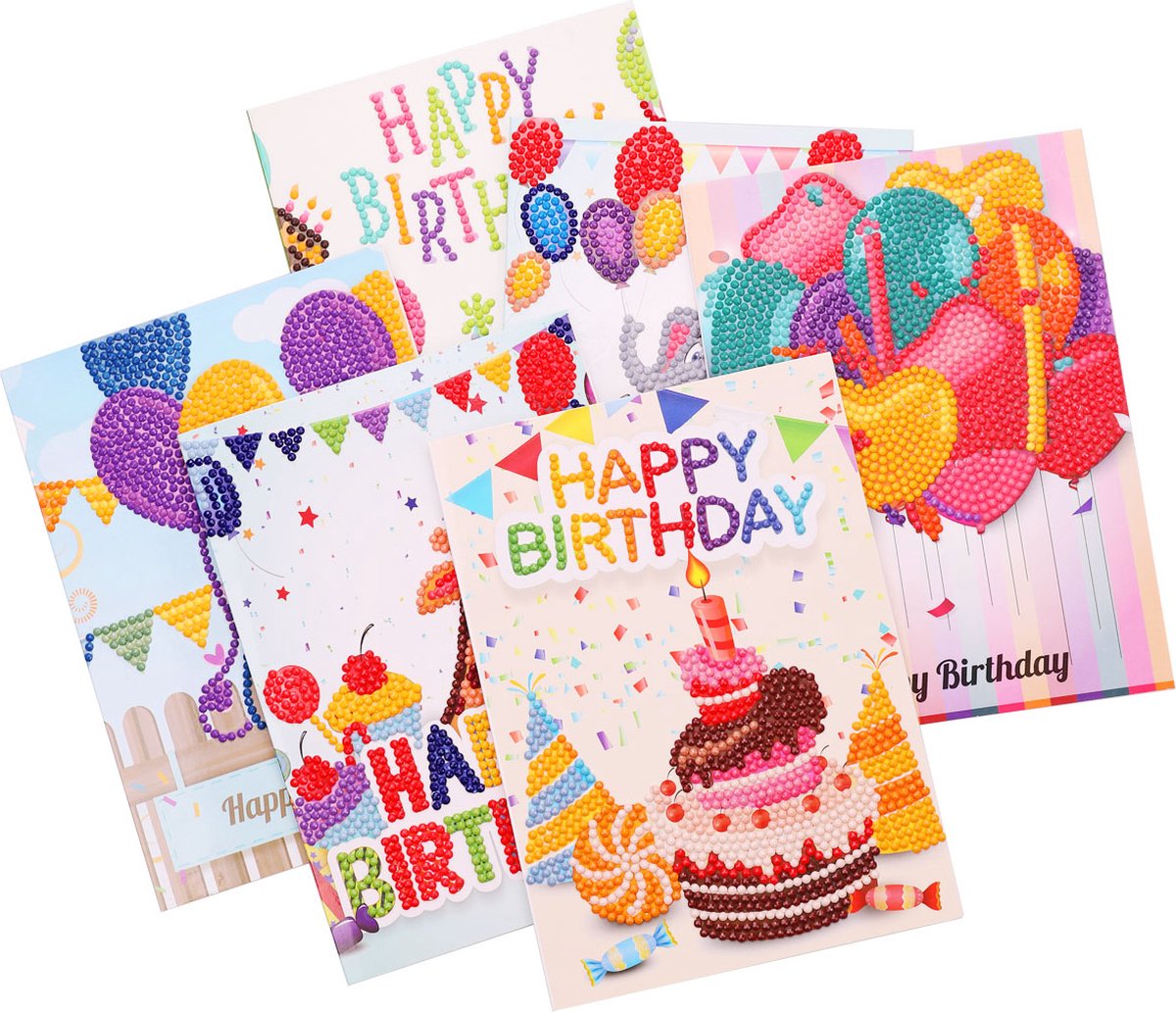 Diamond Painting Kaarten verjaardagskaarten - Diamond painting ...