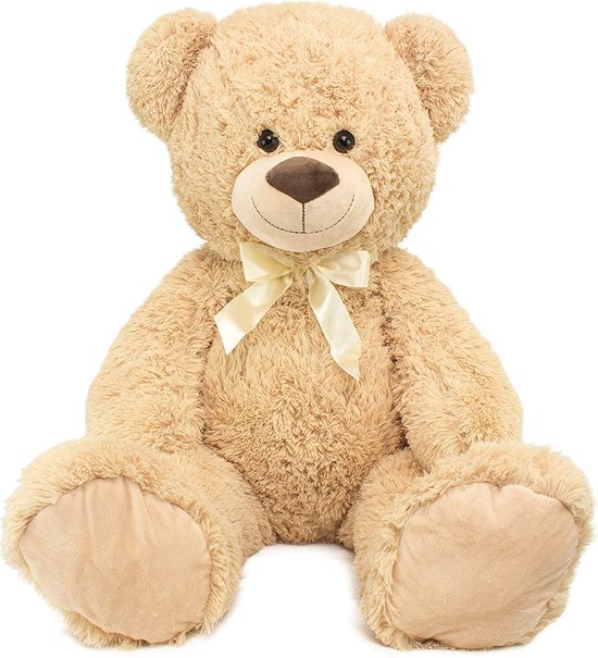 BRUBAKER - XXL Beige Knuffel Beer - Teddybeer - 100cm - Knuffels ...