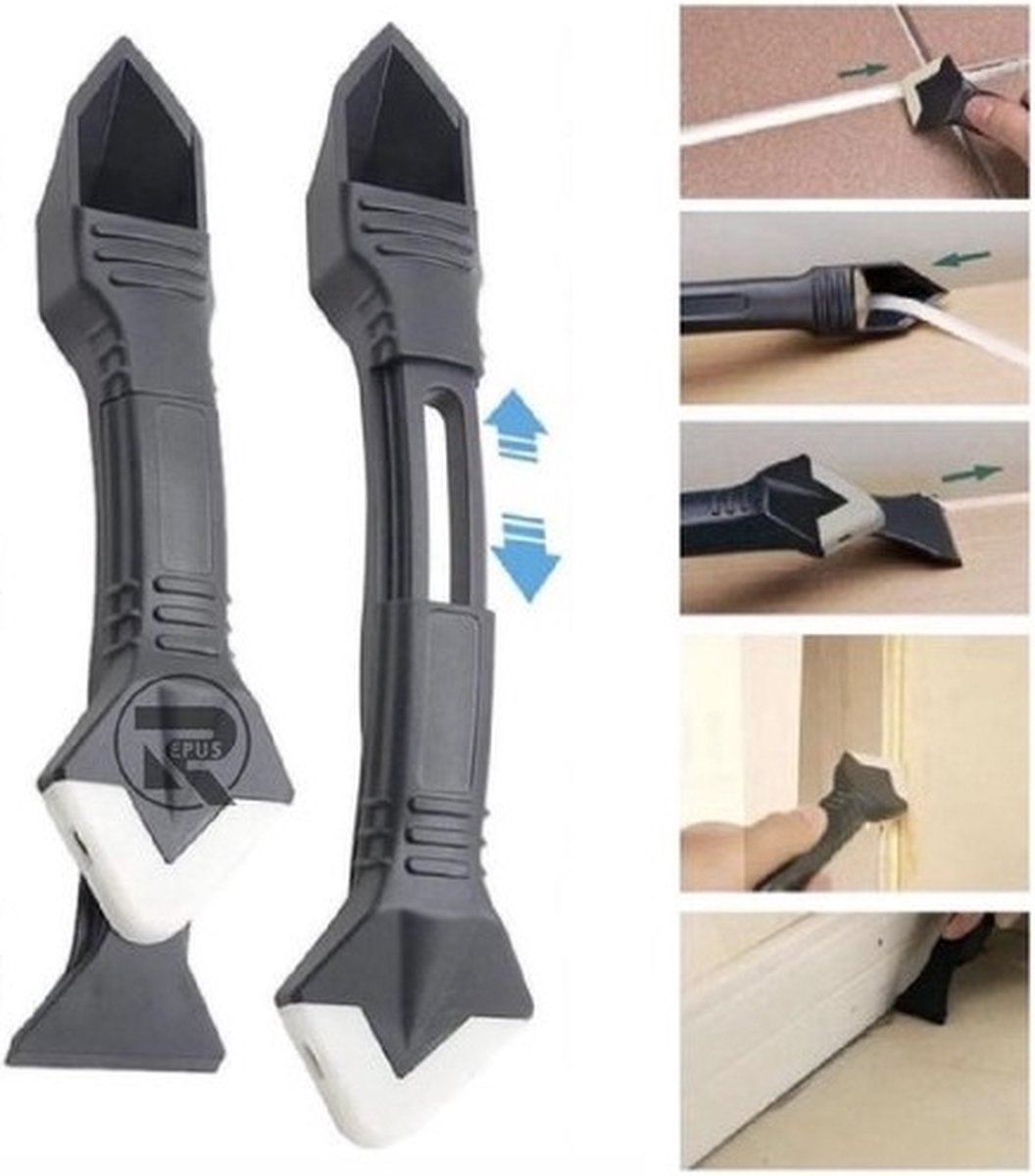 3 in 1 Kit Schraper - Kitspatel - Siliconen Kit Verwijderaar - Naad ...