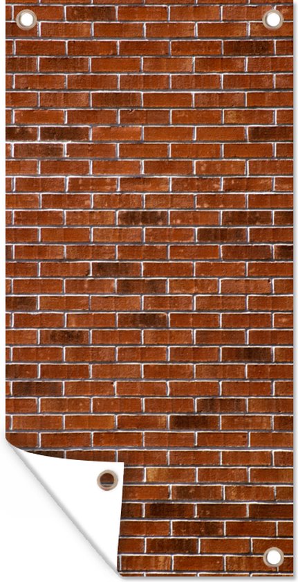 Schuttingposter Baksteen - Muur - Patroon - 100x200 cm - Tuindoek | bol