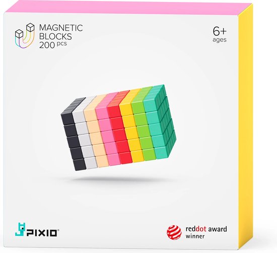Pixio Magnetic Blocks | Design Series | Pixio-200 | 8 kleuren | 200 ...