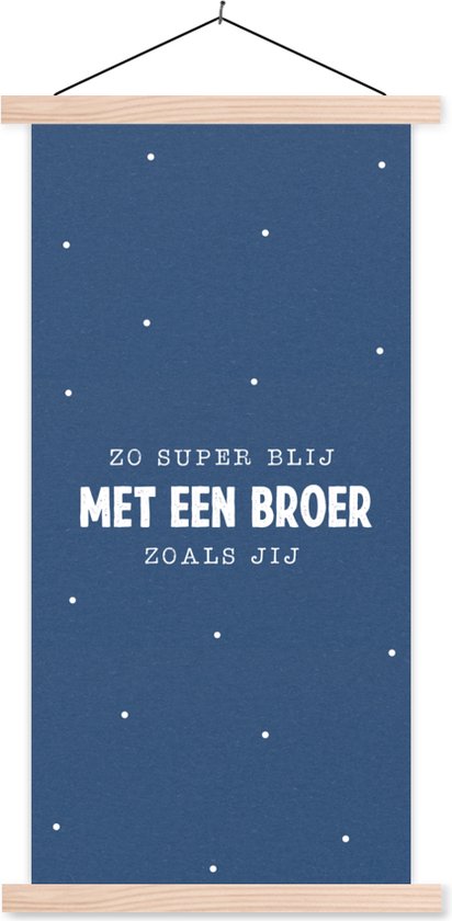 Posterhanger incl. Poster - Schoolplaat - Zo super blij met een broer ...