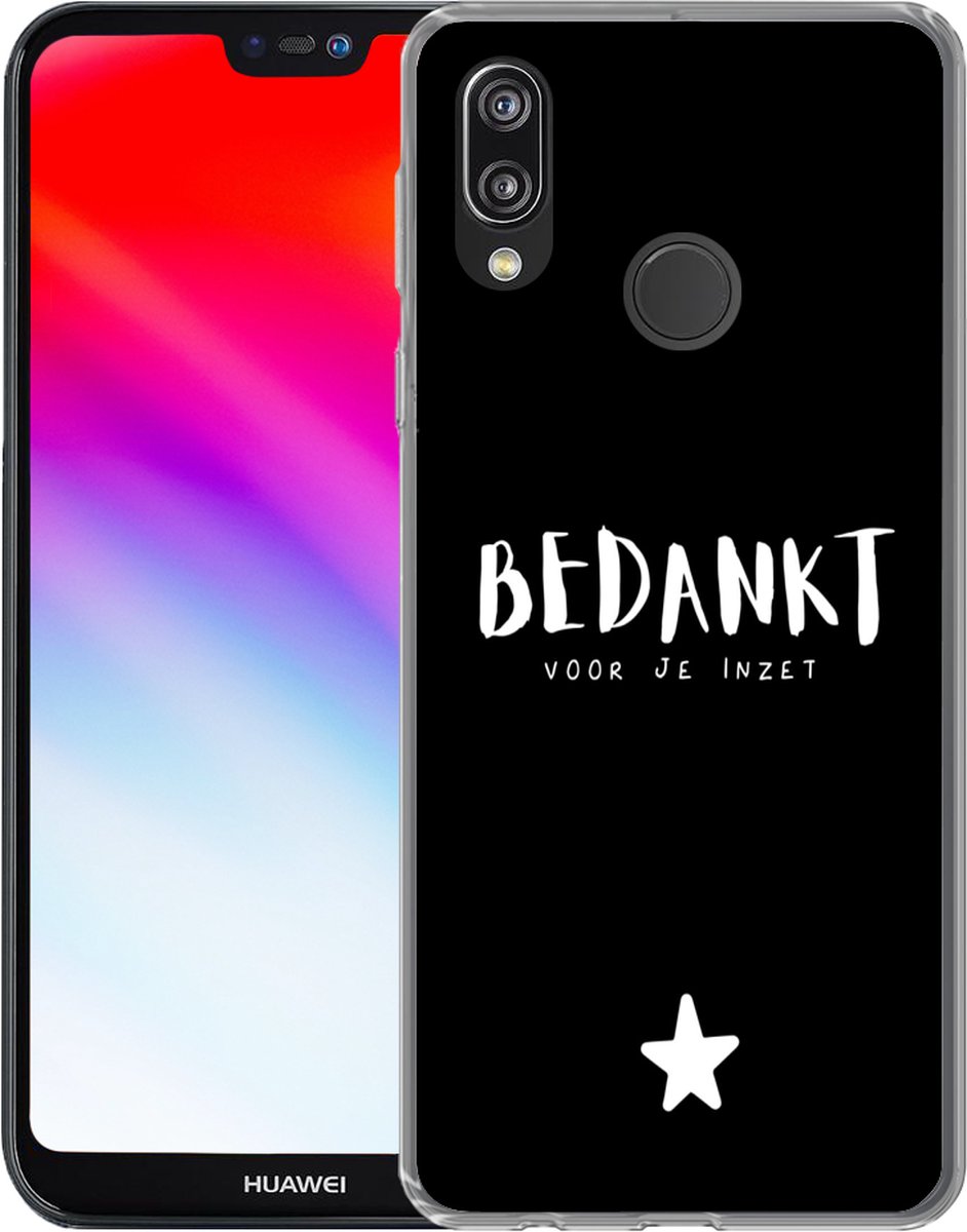 Huawei P20 Lite (2020) hoesje - Collega - Spreuken - Bedankt voor je ...