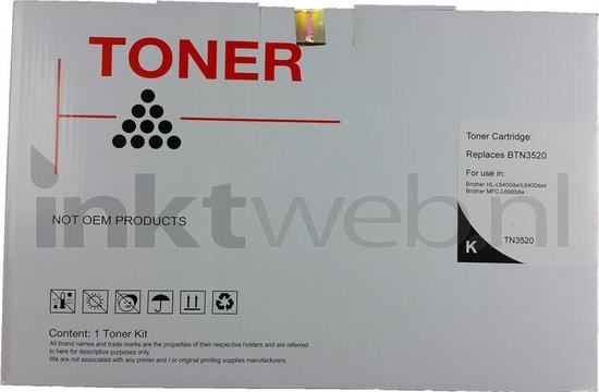 Brother TN-3520 zwart (Compatible) | bol.com